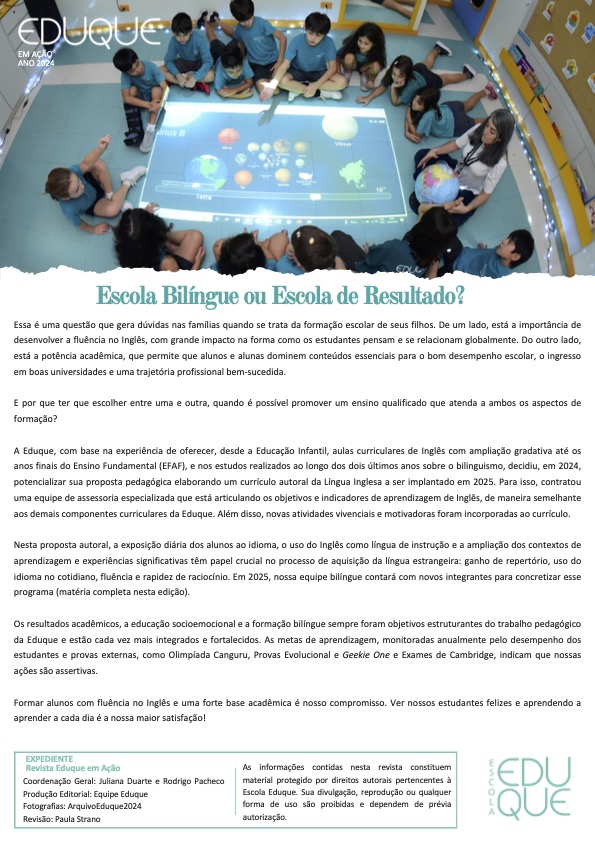 Revista Eduque em Ação – 2024 - Escola Eduque